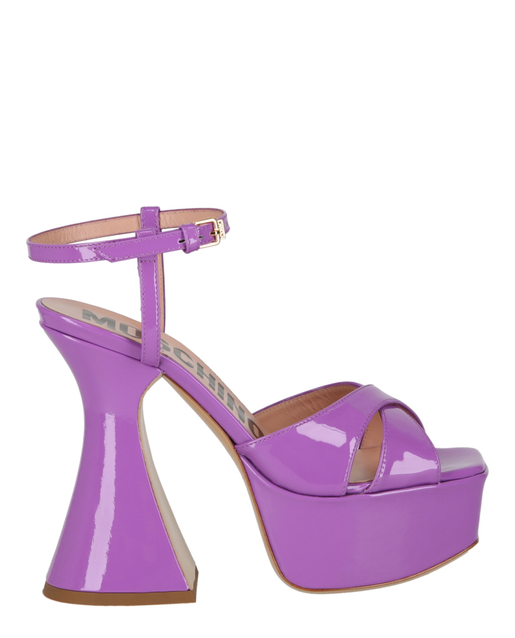 Moschino Patent Leather Platform Heeled Sandals – PROOZY